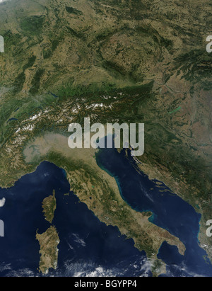 Satellite Image of Italy Stock Photo: 18225867 - Alamy