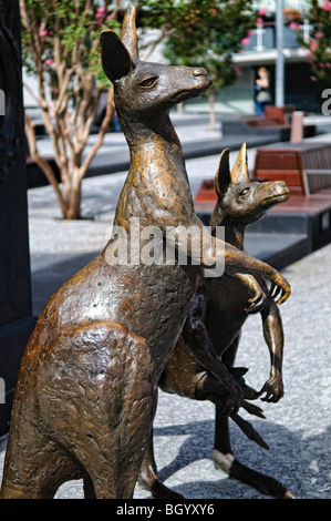Kangaroo statue in downtown Brisbane Australia Stock Photo - Alamy