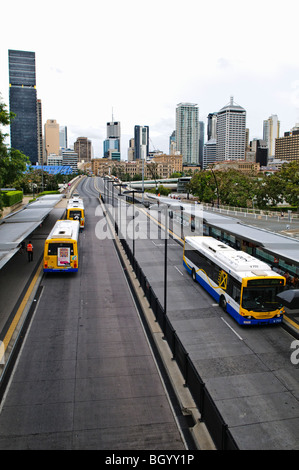 Public transport buses in Brisbane, Queensland, Australia Stock Photo ...