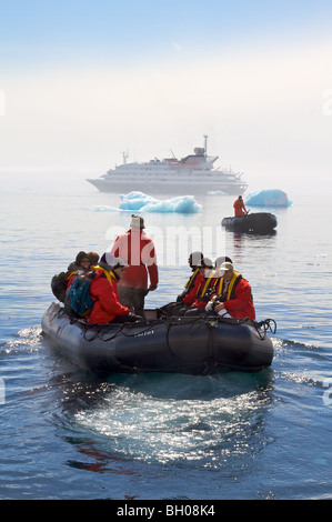 Clelia II at anchor at Brown Bluff, Antarctica Stock Photo - Alamy