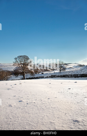 A winter landscape study Strines Sheffield South Yorkshire England UK ...