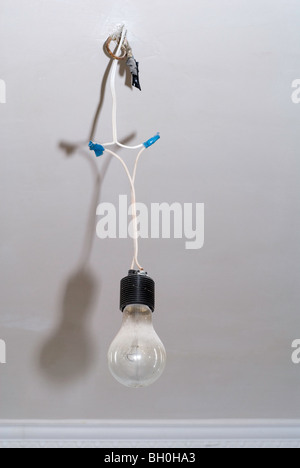 light bulb on celling at home with open roof Stock Photo - Alamy