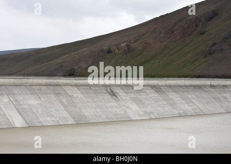 Big dam at the powerplant Karahnjukar, highlands of Iceland Stock Photo ...