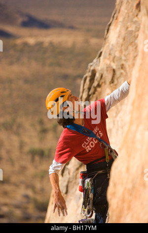 Ernest Sierras rock climbing in Joshua Tree National Park, California ...