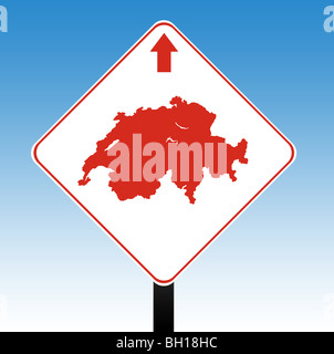 Flag of Switzerland and map Stock Photo - Alamy