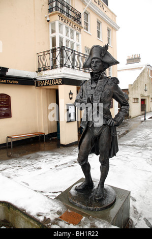 A life-size bronze statue of Nelson, sculpted by local artist Lesley ...