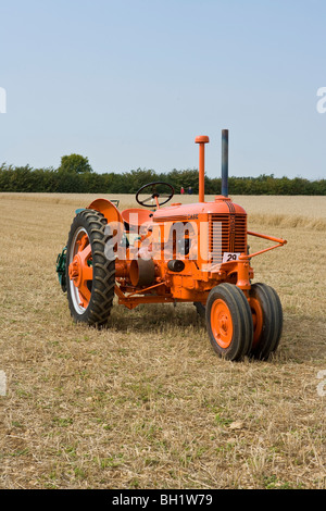 Vintage orange case tractor machinery parade at agricultural ...