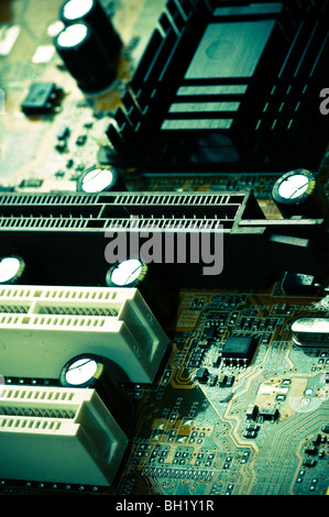 Computer circuit board. Electronic circuit. Computer technology concept ...