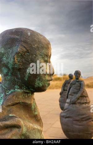 The Conversation Piece statues in South Shields Stock Photo - Alamy