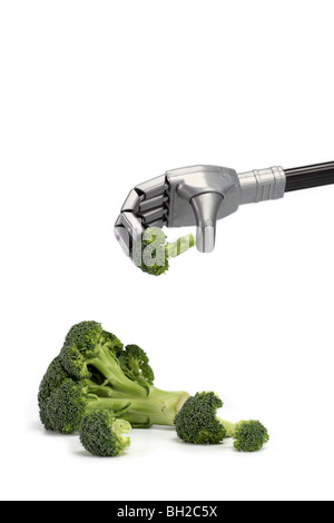 broccoli Robot grab food hand arm fingers finger hold holding delicate ...