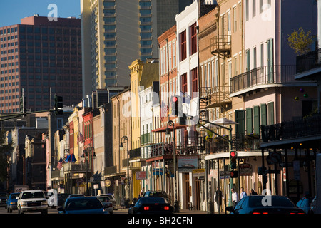 Building facades on Decatur Street French Quarter New Orleans ...