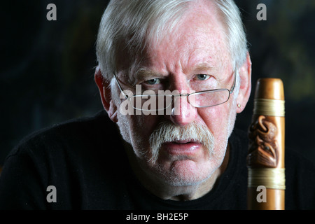 Musician Dr Richard Nunns with a putorino, a traditional Maori ...