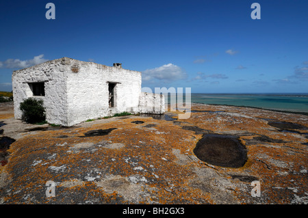 The white hut at Seeberg View Point in The West Coast National Park ...