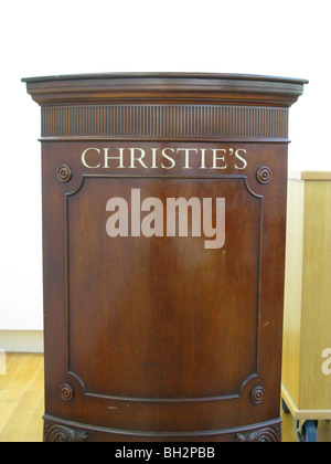 Christie's auction house podium Stock Photo - Alamy