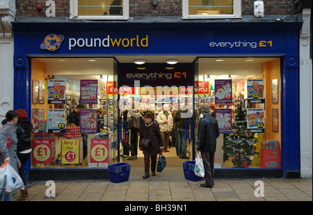 Poundworld pound store shop exterior Scarborough North Yorkshire ...