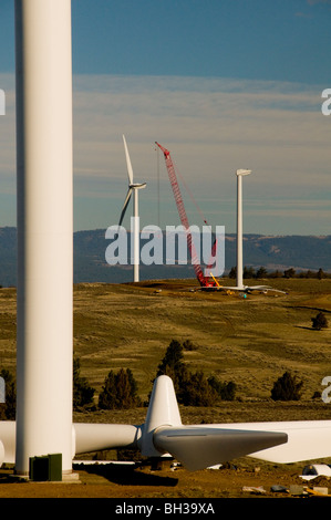 Construction and Assembly of Wind Turbines, Windy Point WInd Farm Stock ...