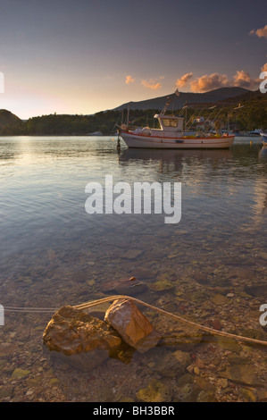 The Greek town of Vathi on the Ionian island of Meganisi Stock Photo ...