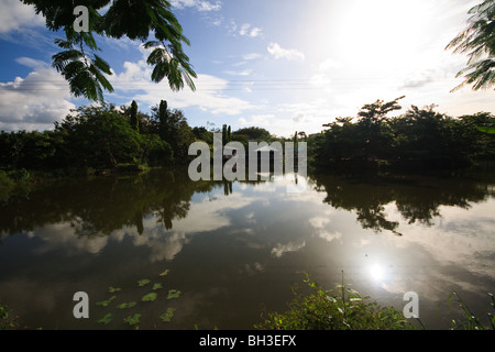 Africa Cape Coast Ghana Hans Cottage Botel Weavers Stock Photo - Alamy
