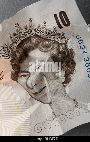 A crumpled ten pound note Stock Photo - Alamy