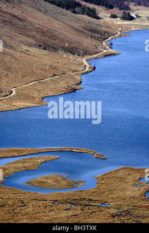 Path along Loch Lee Stock Photo - Alamy