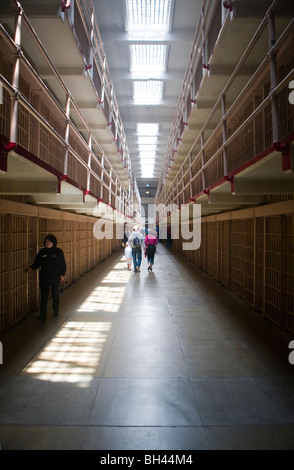 Alcatraz prison cell bars to gate convicts held behind the bar bed and ...