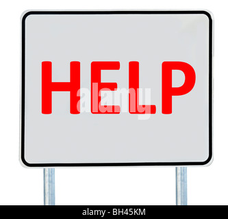 Freeway Sign - Help - Isolated Stock Photo - Alamy