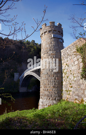 Thomas Telford Craigellachie cast iron arch bridge across the River ...