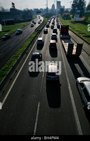 Rush hour traffic congestion Milan Italy Stock Photo - Alamy