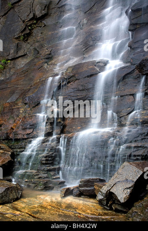 Hickory Nut Falls at Chimney Rock State Park in the foothills of ...