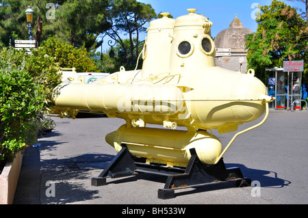 MONACO, MONTE CARLO. Yellow submarine in front of the Oceanographic ...