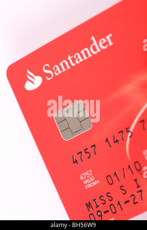 Santander bank branding logo payment card Stock Photo - Alamy
