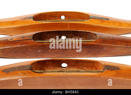 Antique wood shuttles for Weaving Loom Stock Photo - Alamy