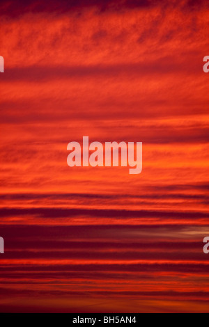 Sunset Glowing Sky Stock Photo - Alamy