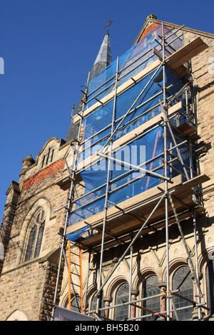 Church Restoration Scaffolding Stock Photo - Alamy