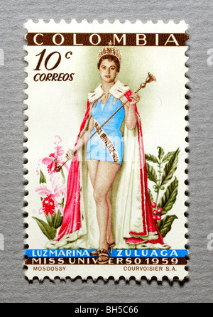 Colombian postage stamp Stock Photo - Alamy