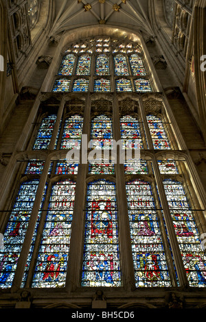 Stained Glass window in York Minster, York, Yorkshire, England, UK ...