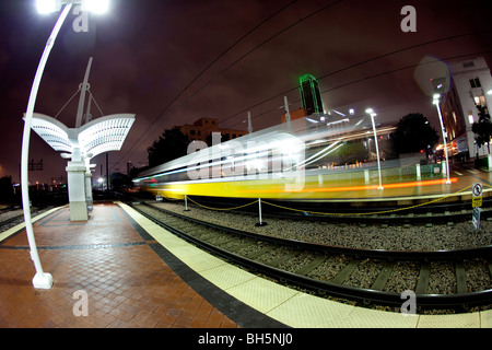 DART Rail system, Fisheye view, Downtown Dallas, Dallas, Texas, USA ...