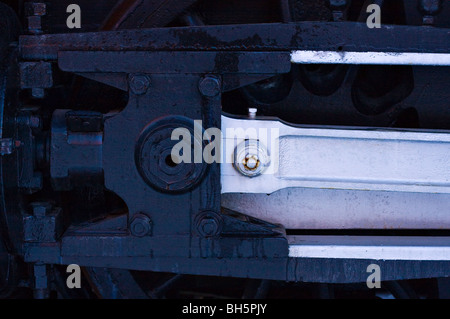 Steam locomotive, coupling rod, detail, s/w Stock Photo - Alamy
