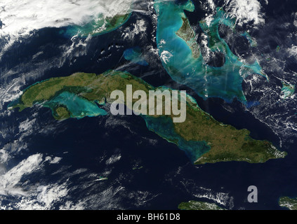 The Bahamas, Florida, and Cuba, satellite image Stock Photo - Alamy
