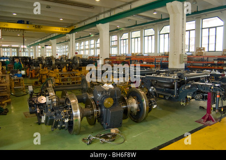 Railway Bogie wheels being assembled at the CAF factory in Bilbao ...