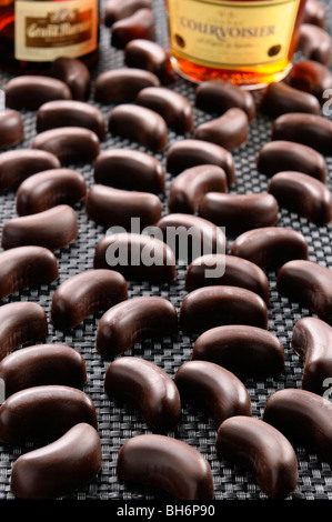 Chocolate candies with brandy Stock Photo - Alamy