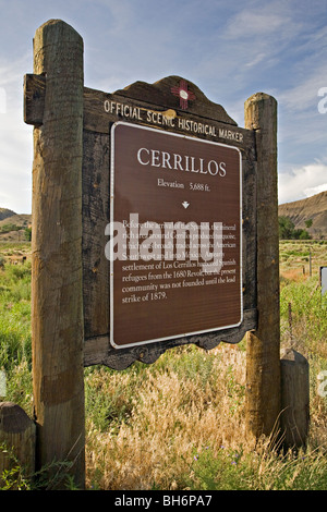 USA, New Mexico, Turquoise Trail, Cerrillos, Site of first mine in ...