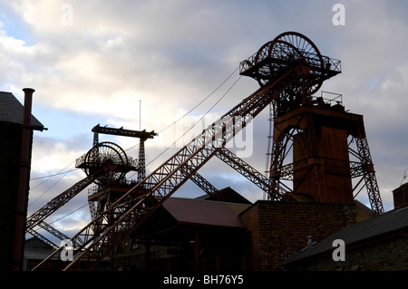 Pit wheels, memorial to Horden Colliery or coal mine and miners, Co ...