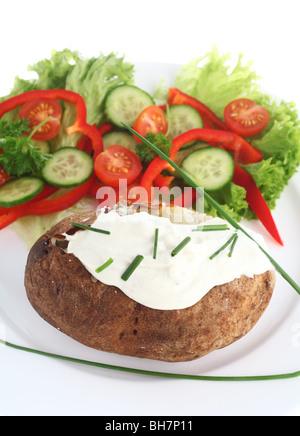 Jacket Potato with Cottage Cheese Stock Photo - Alamy