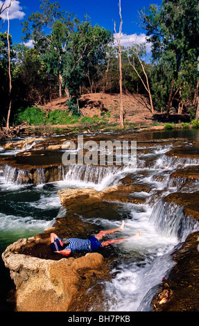 Tufa formations, Douglas River, Australia Stock Photo - Alamy