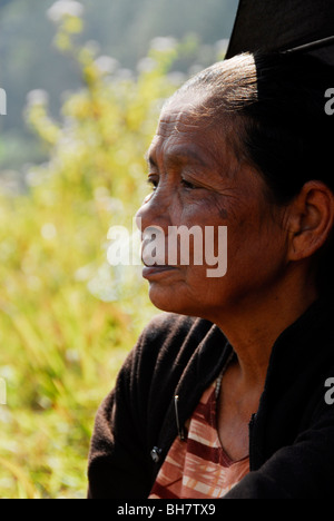 karen old lady smoking at funeral , umpium refugee camp(thai burmese ...