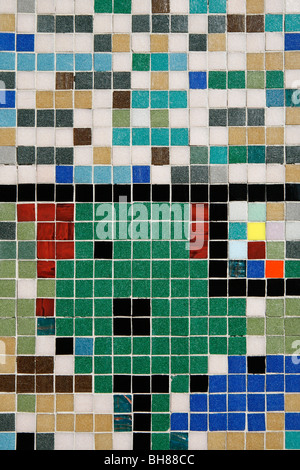 multi colored tile pattern - abstract colorful tiled floor Stock Photo ...