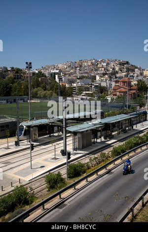 Trams Neo Faliro Athens Greece Stock Photo - Alamy