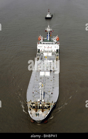 Two cargo large ship running opposite direction concpet import export ...