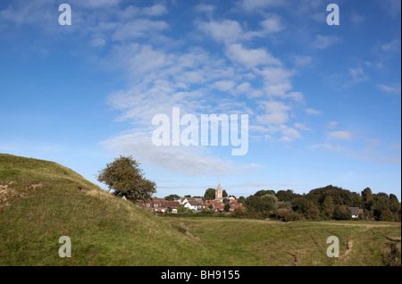 bedfordshire motte bailey castle yelden Stock Photo - Alamy
